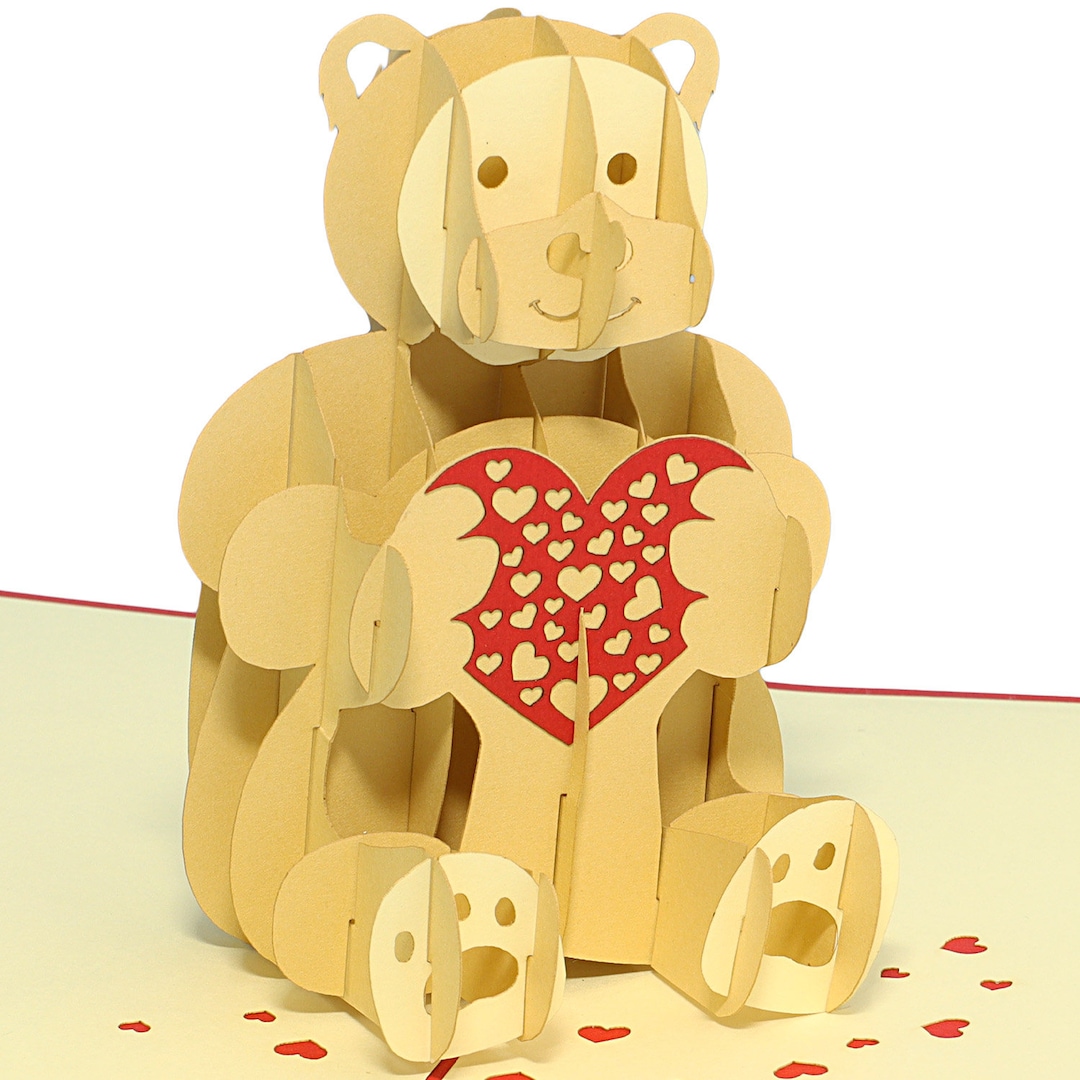 LIN17567, Pop up Card Bear, POP UP Cards Birthday, Birthday Card ...