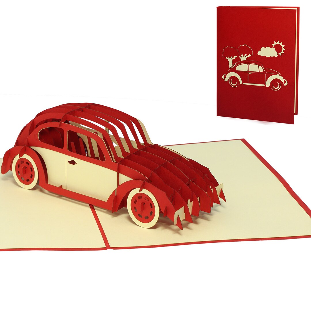 LIN17626, Linpopup®, Pop up Card Car, 3D Cards Greeting Cards, Birthday ...