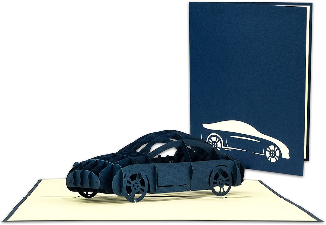 LIN17663, Linpopup®, POP UP Card - 3D Folding Card for New Car, Driving ...