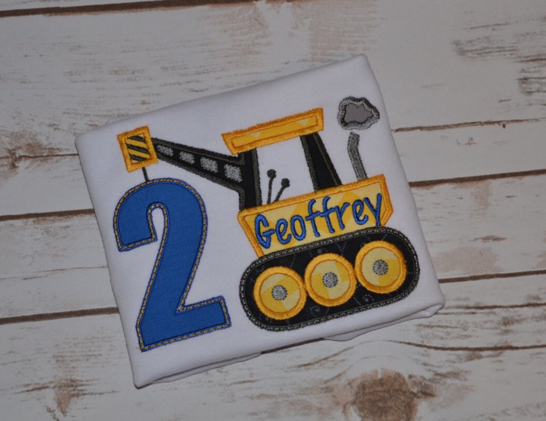 Construction Shirt Birthday Numbers or Letters - Etsy