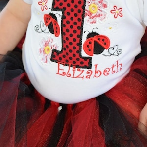 Ladybug Birthday Bodysuit First Birthday Ladybug Tutu Outfit - Etsy