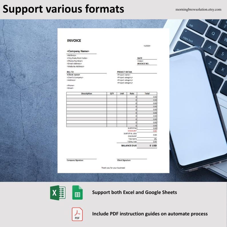 Smart Invoice Template | Auto-fill Invoice Generator | Customer ...