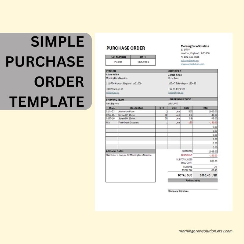 Office Supply Order Form - Etsy