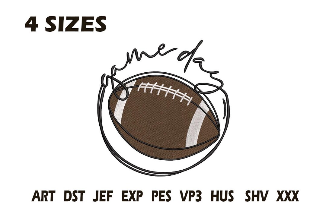 Game Day Football Embroidery Design – Sport Stitch Pattern - Etsy