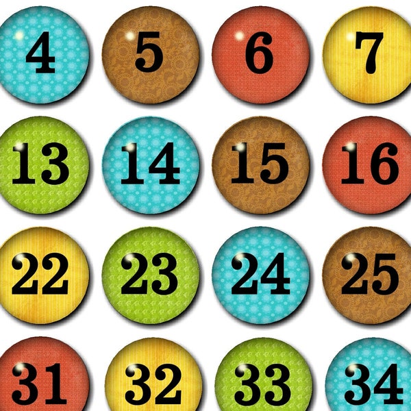 Numbers Magnets - Etsy