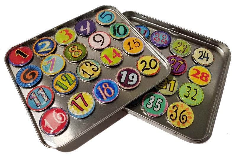 Epoxy Large Teacher Magnets Student Numbers Rainbow Numbers | Etsy