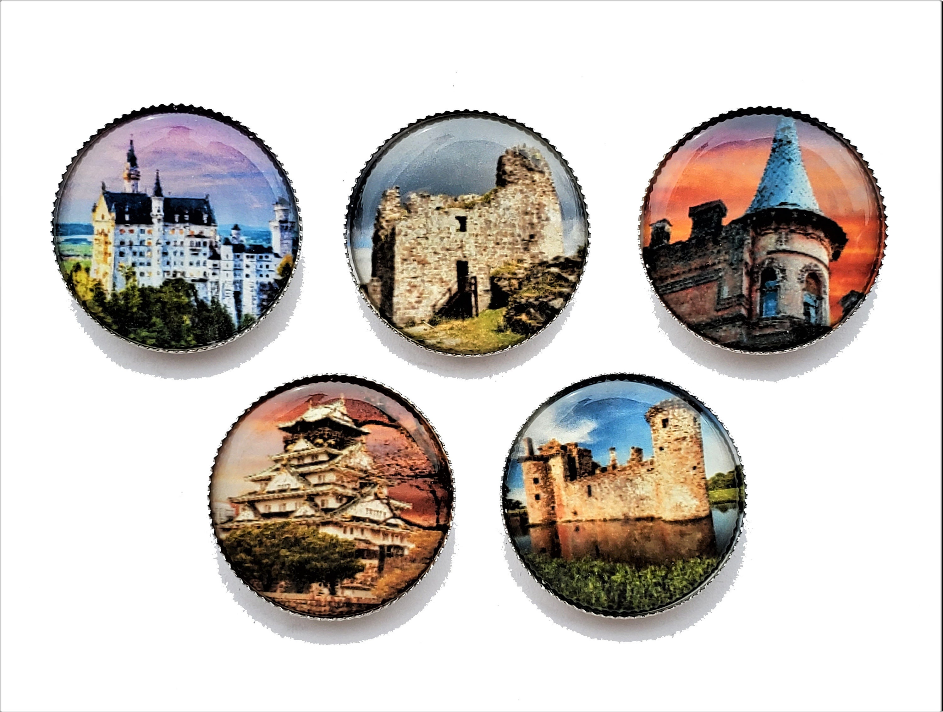 Castles of the World magnet set