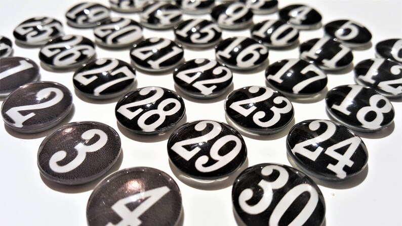 Glass Black and White Numbers | Planner Numbers | Black Calendar ...
