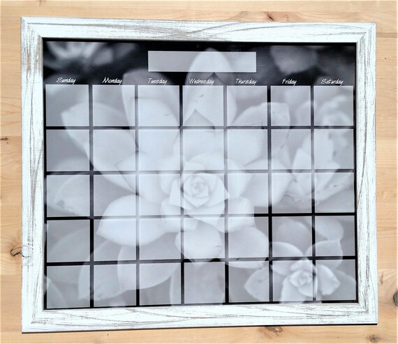 Items similar to Large white Calendar | Rustic Calendar | Dry Erase ...
