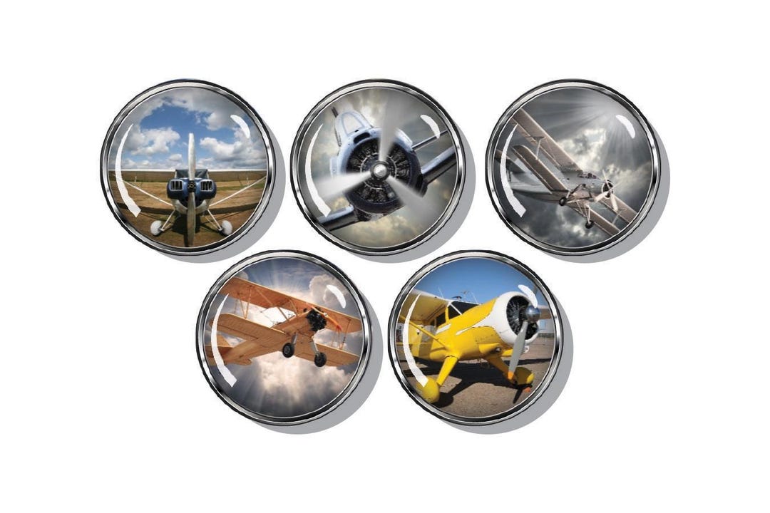 Vintage Airplane Magnets: Classic Aircraft Set of Five - Etsy