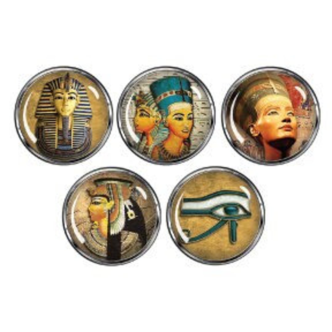 Egyptian Magnets, Eye of Horus, King Tut, Queen Nefertiti, and Pharoh ...