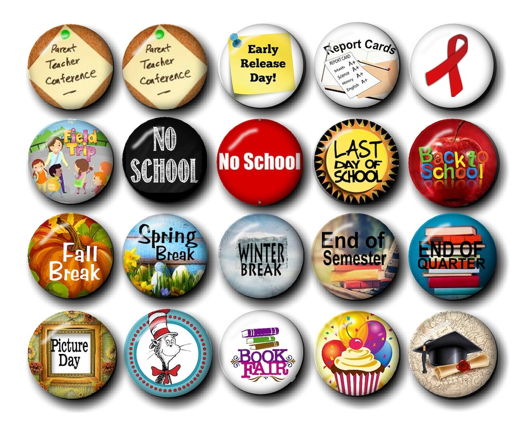 Teacher Planning Magnets: Classroom Calendar Organization, 20 Piece Set ...