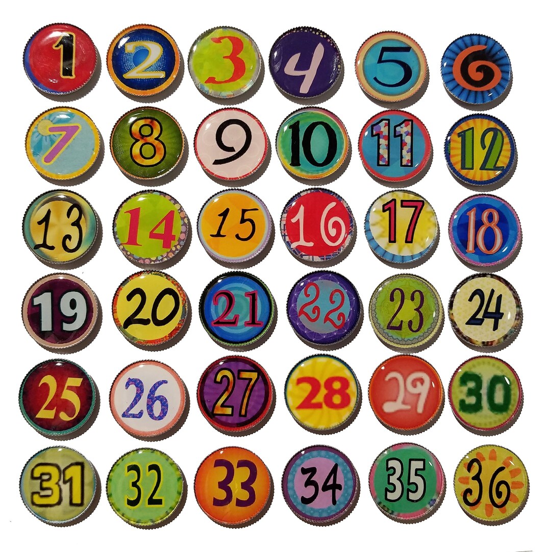 Epoxy Large Teacher Magnets, Student Numbers, Rainbow Numbers ...