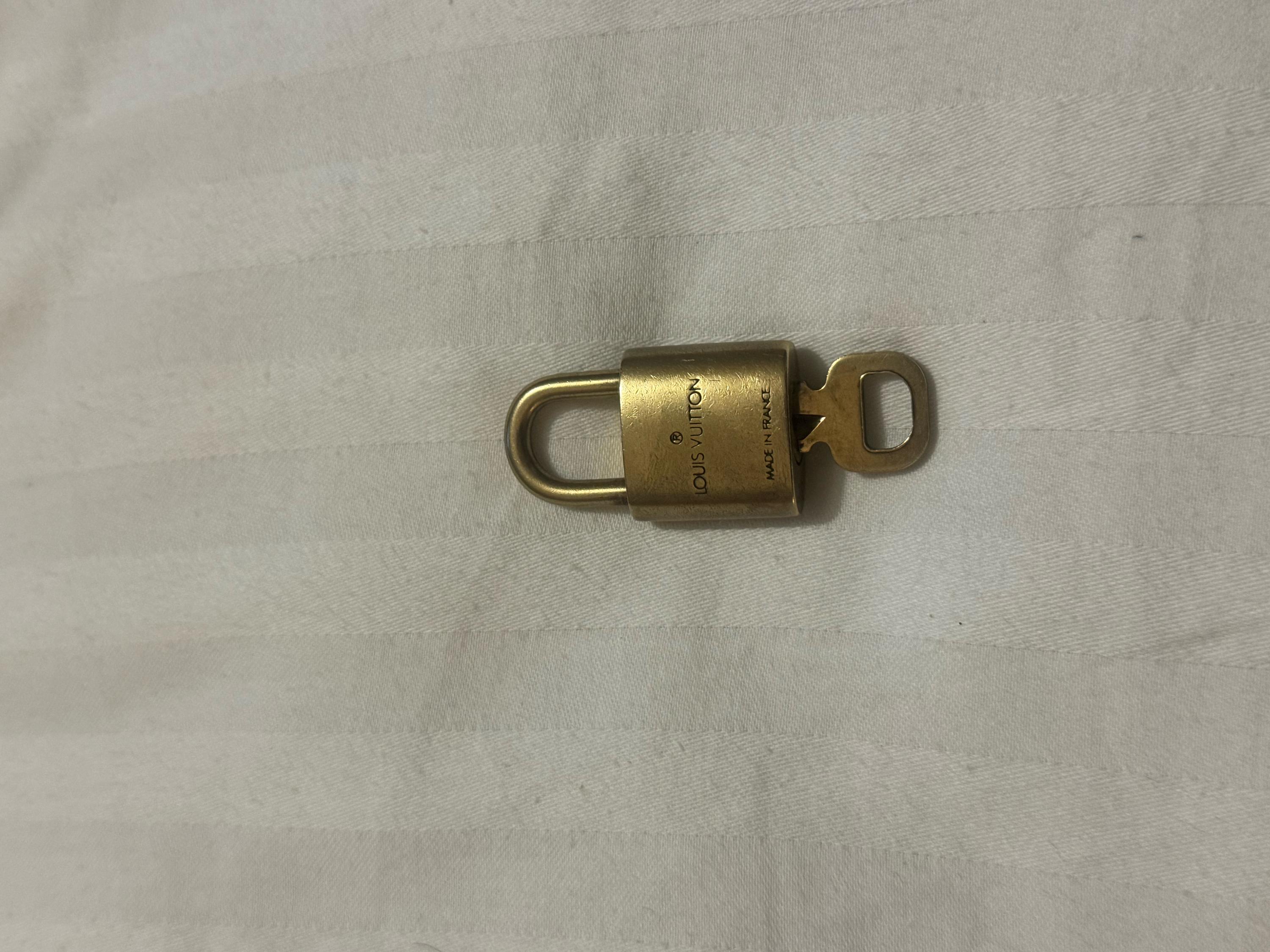 Louis Vuitton Lock and Key Set- Authentic Brass Padlock- Preowned ...