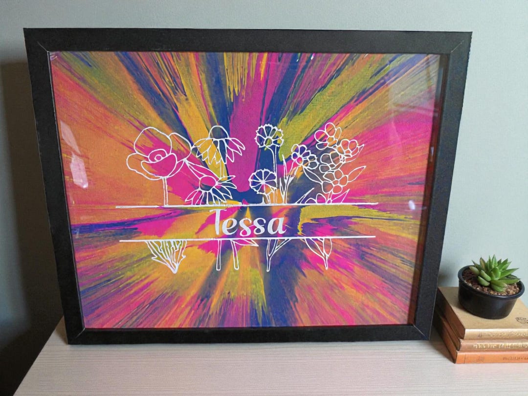 Spin Art- 8x10 Custom Made Logo Wall Decor - Etsy