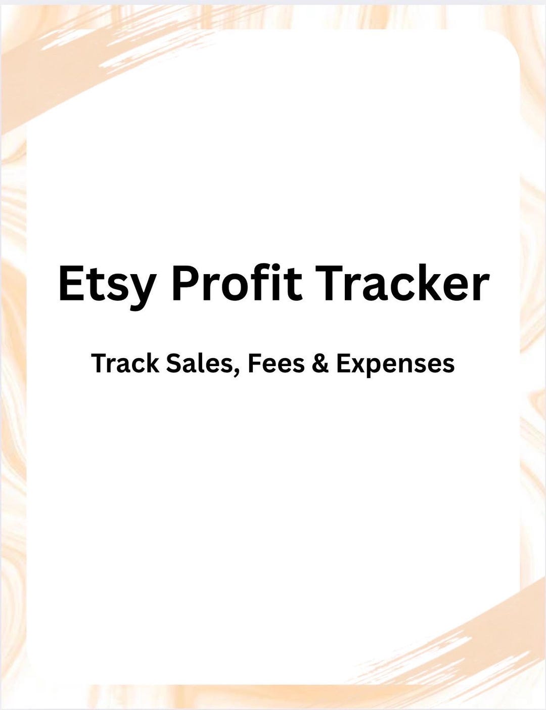 Etsy Profit Tracker Spreadsheet | Track Sales, Fees & Expenses for Etsy ...