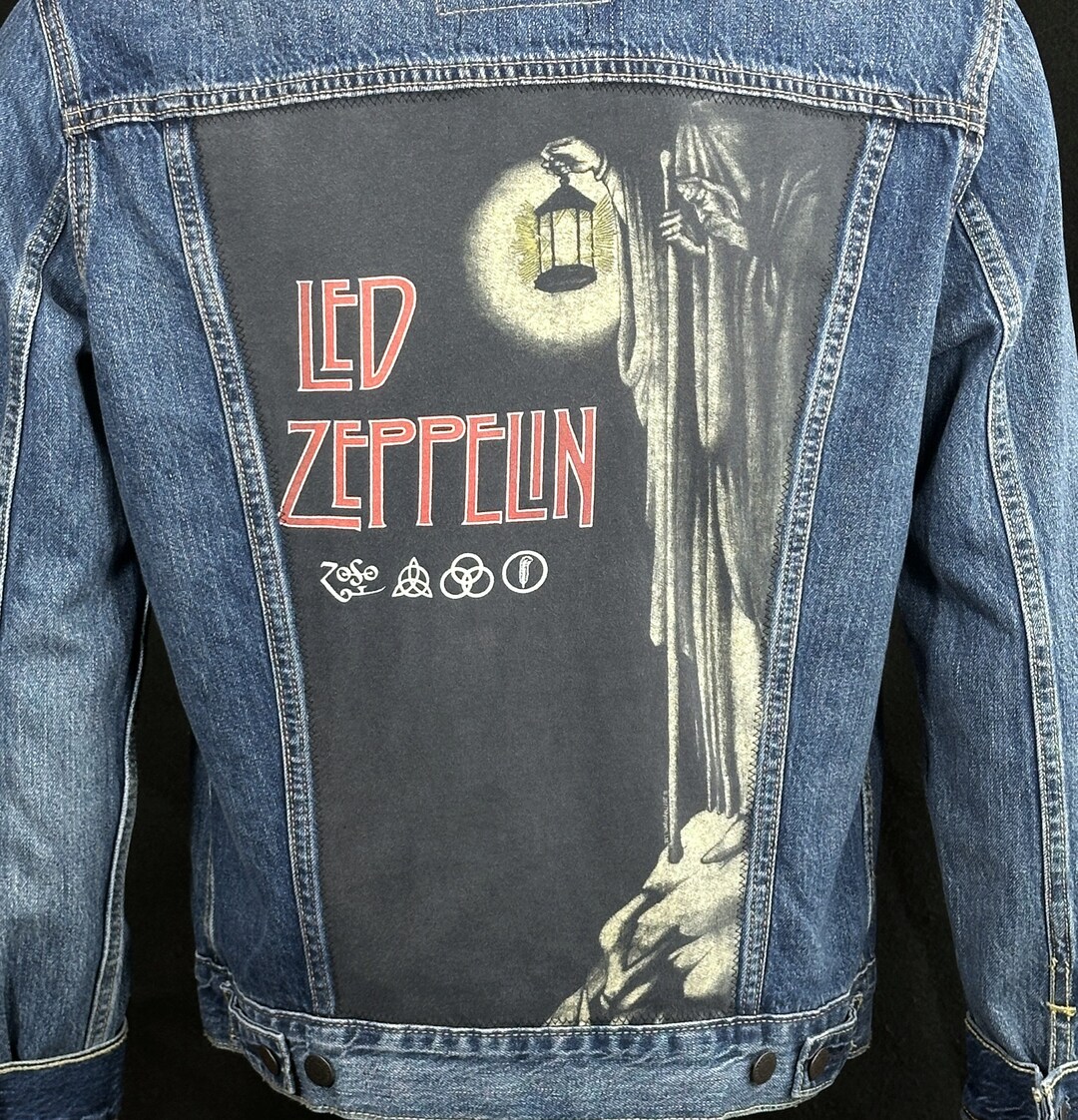 Upcycle Led Zeppelin Levi's Denim Jacket ZOSO Men's - Etsy