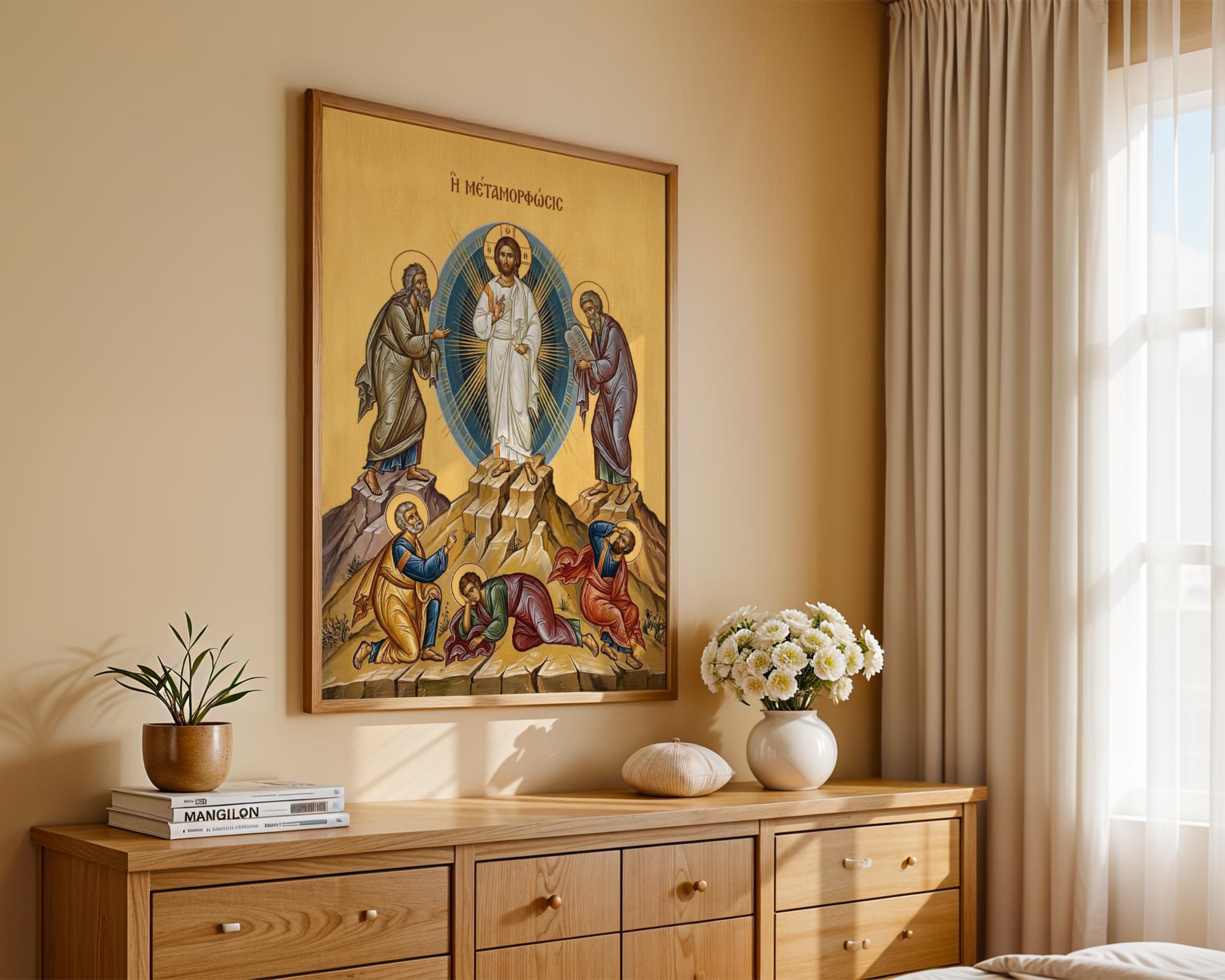 Transfiguration Icon, Transfiguration of Christ, Orthodox Catholic Wall ...