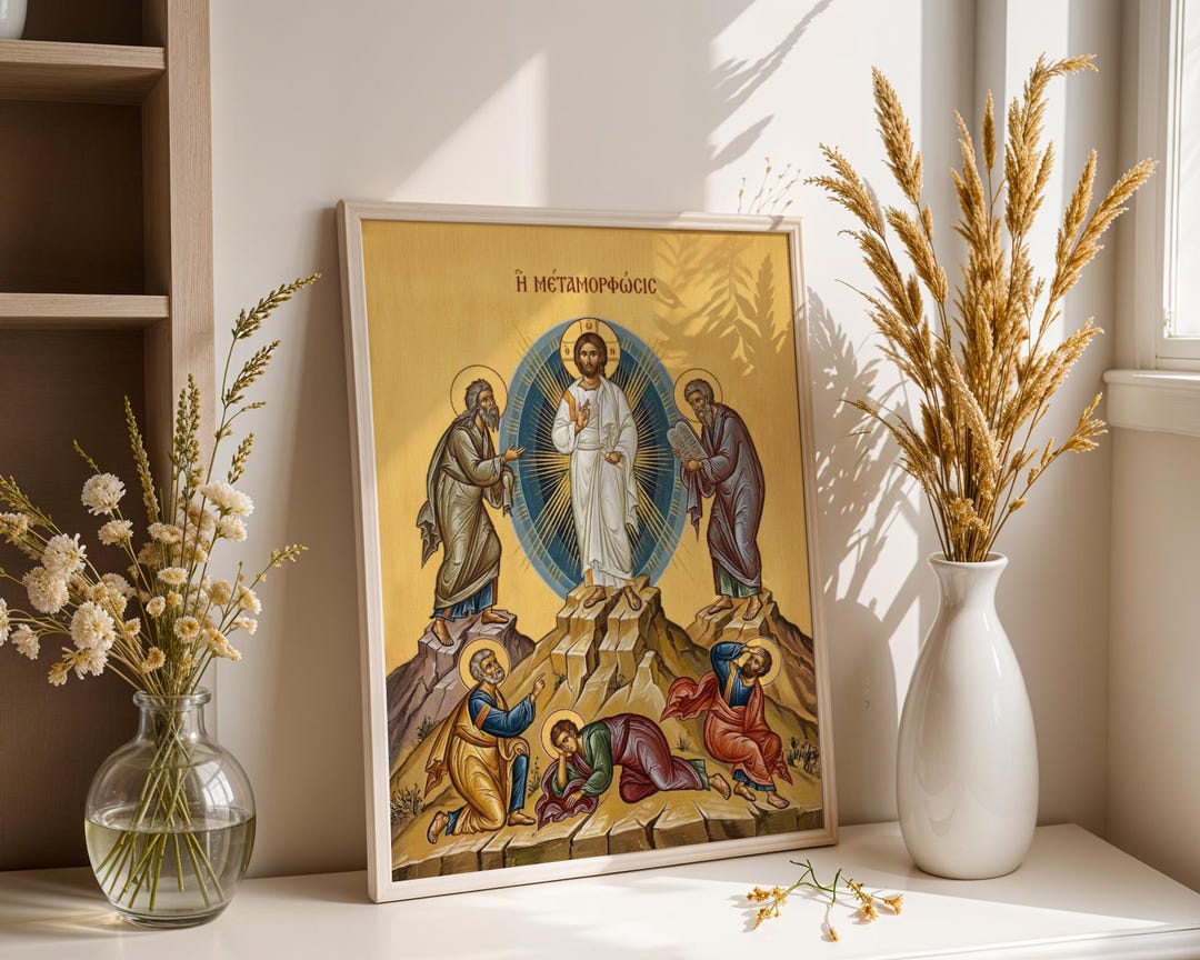 Transfiguration Icon, Transfiguration of Christ, Orthodox Catholic Wall ...