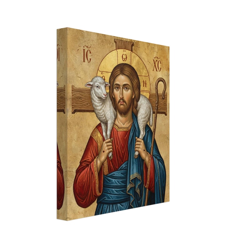 The Good Shepherd Icon, Jesus Christ Catholic Art, Religious Wall Decor ...