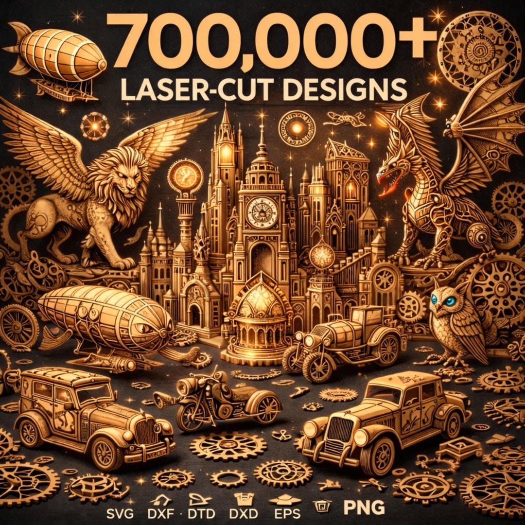 700,000+ Laser Cut Designs Bundle (svg, Dxf, Ai, Pdf Files - Digital ...
