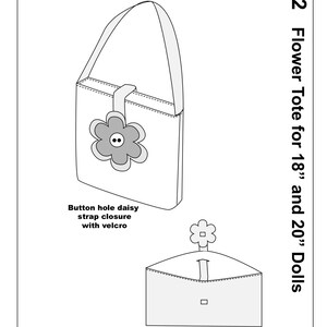 Bag No. 2 Daisy Doll Tote, Pattern by Valspierssews, Fits Popular 18 ...