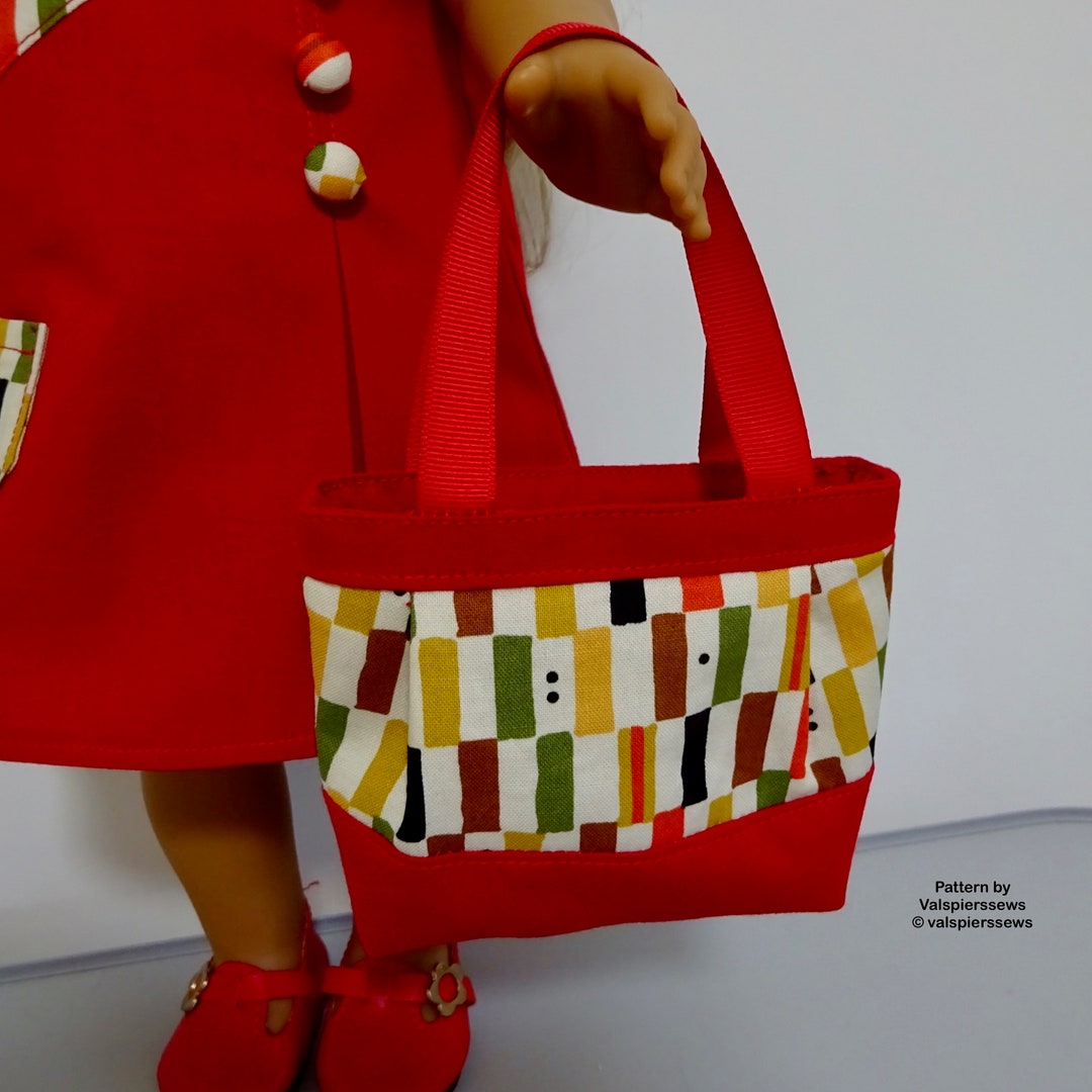 Bag No. 3 Pleated Doll Tote, Pattern by Valspierssews, Fits Popular 18 ...