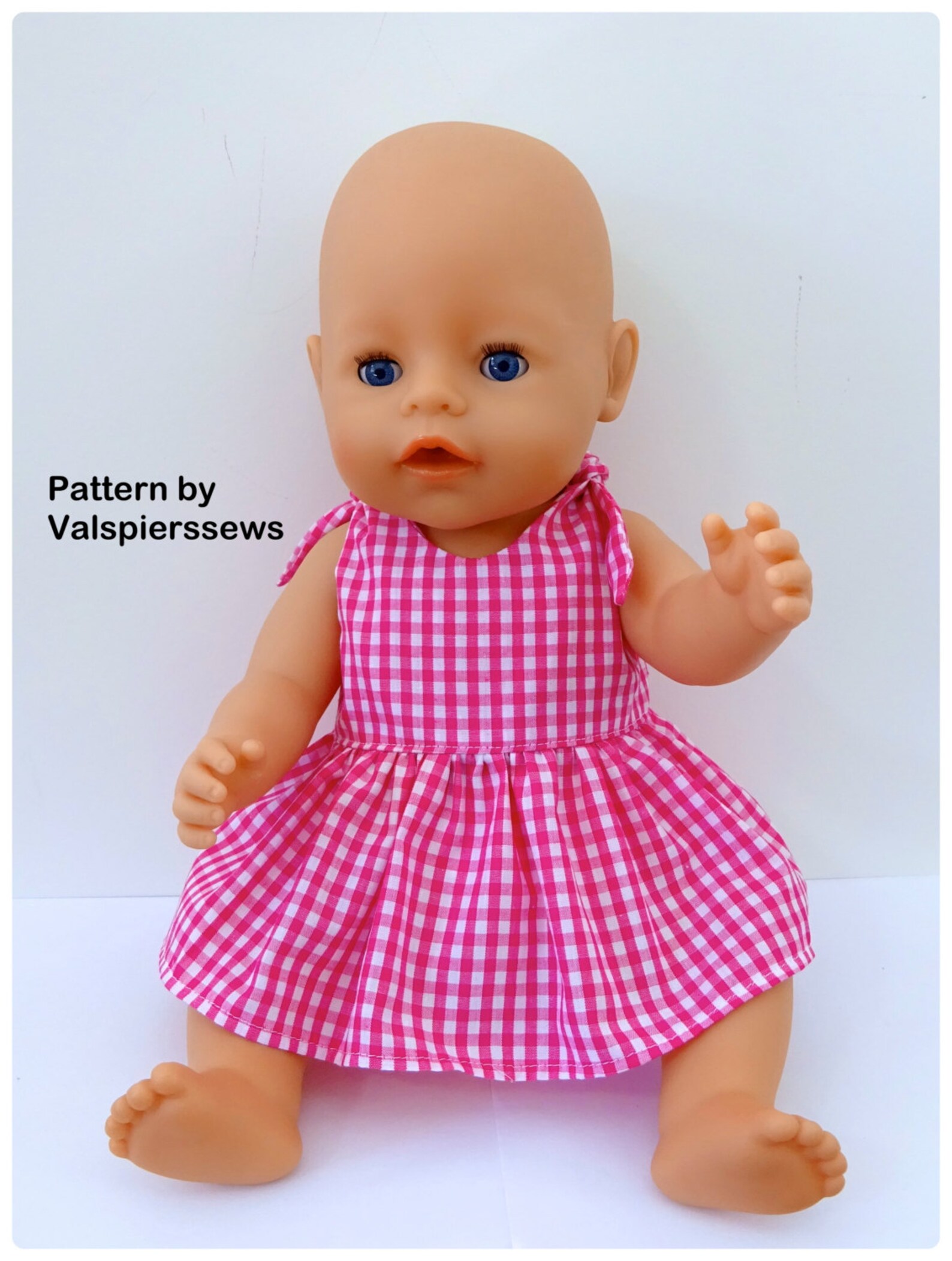 Baby Doll Pinafore, Fits Popular 17 and 18 Dolls, Easy to Sew ...