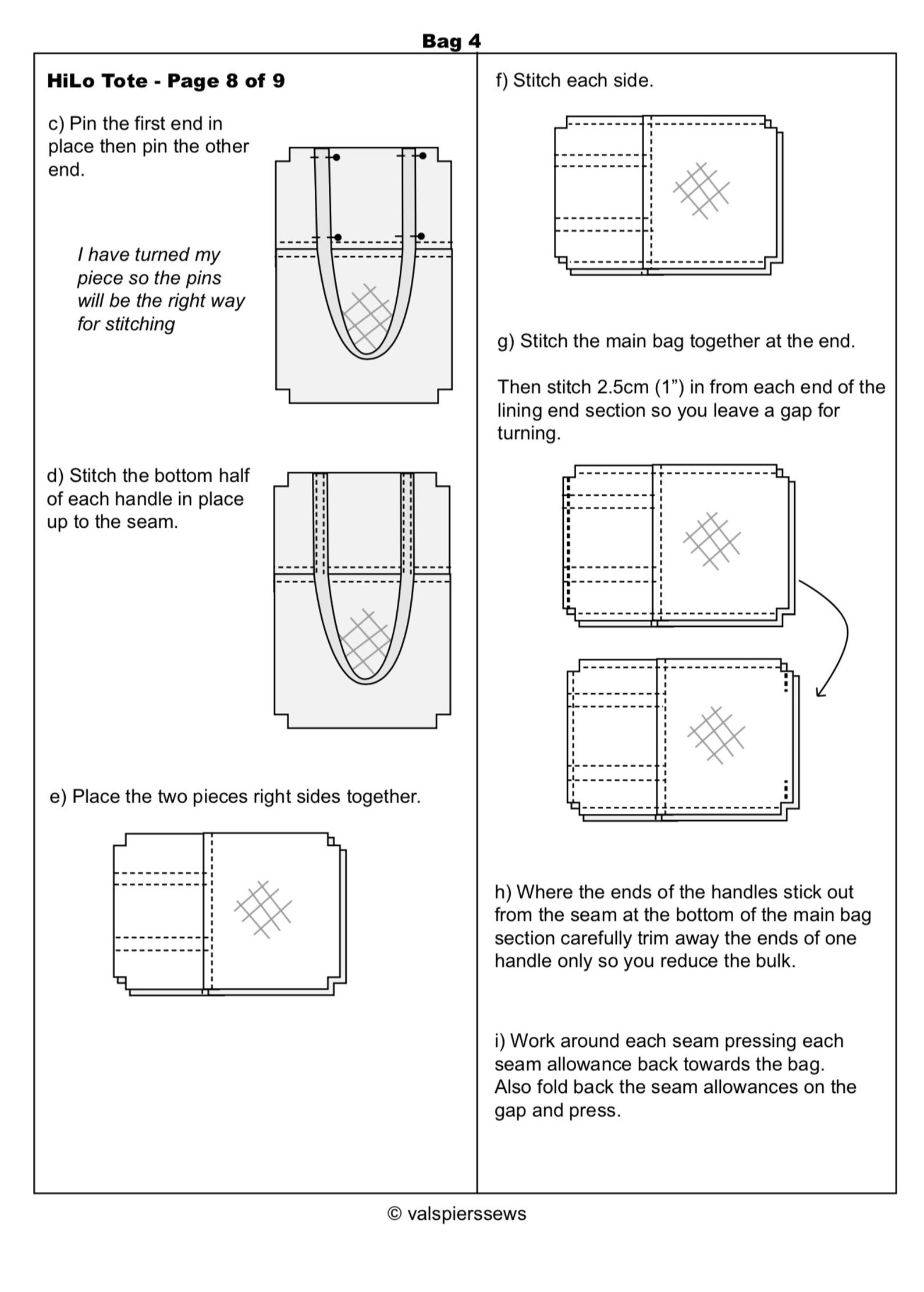 Bag No. 4 Hilo Doll Tote, Pattern by Valspierssews, Fits Popular 18 ...