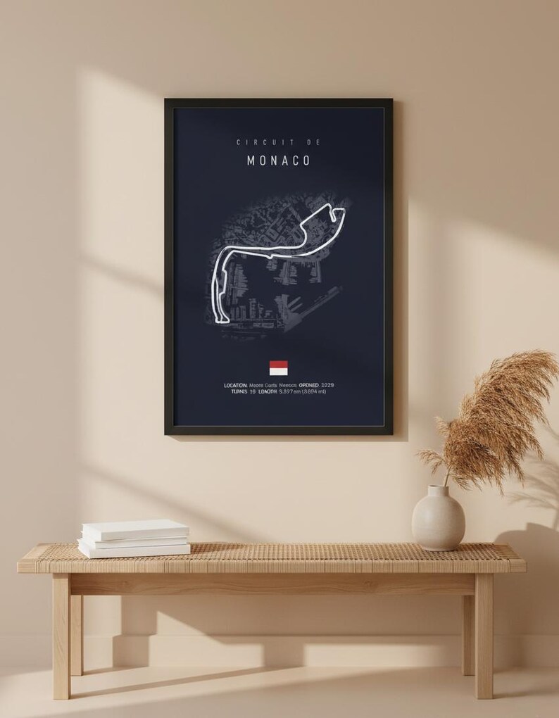F1 Track Map Poster Set – Monaco, Nürburgring & Spa-francorchamps ...