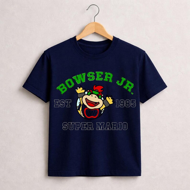 Bowser Jr. Super Mario Birthday Party Shirt, Est 1985 Graphic Tee - Etsy