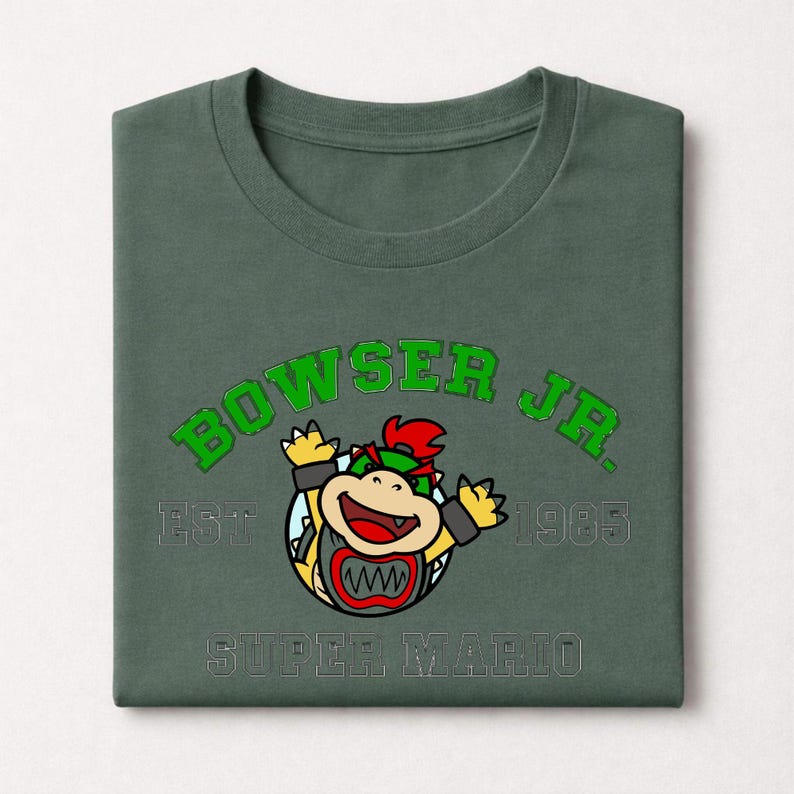 Bowser Jr. Super Mario Birthday Party Shirt, Est 1985 Graphic Tee - Etsy