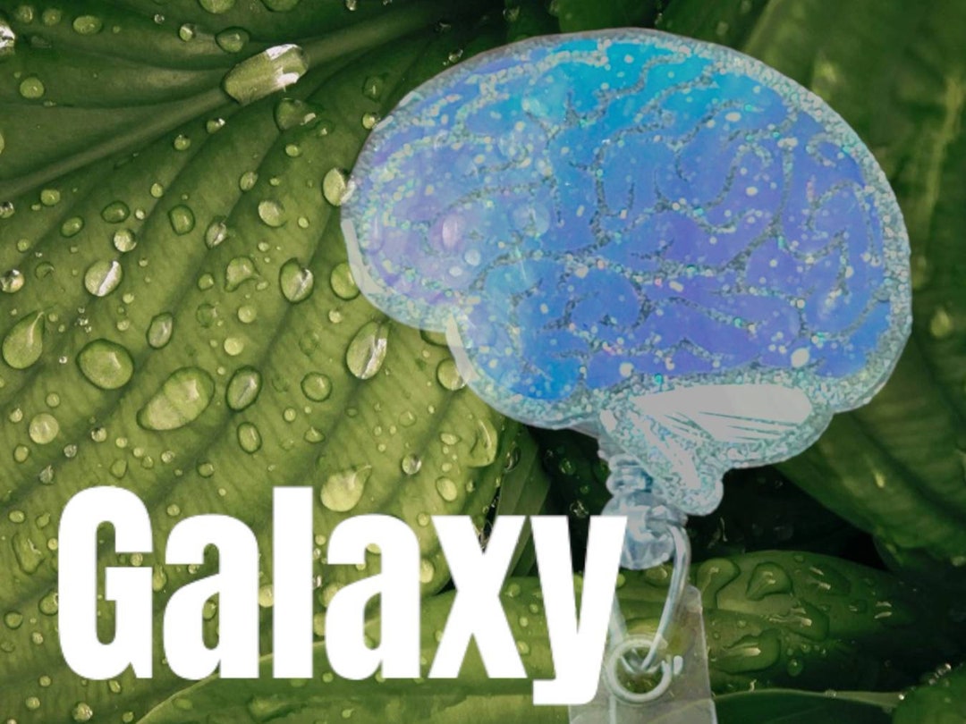 BRAIN BADGE Reels Holographic Neuro. Nursing ID Holder. Gifts for Her ...