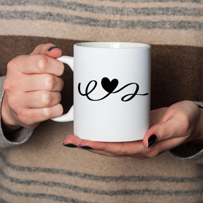 Heart Text Dividers SVG, Doodle Heart Borders, Valentine Designs ...