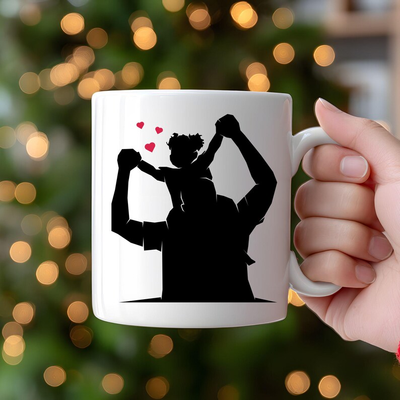 Father Child Silhouette SVG Bundle: Dad Kid Love Cut Files (digital ...