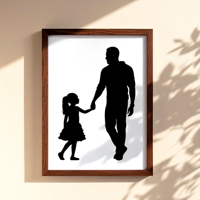 Father Child Silhouette SVG Bundle: Dad Kid Love Cut Files (digital ...