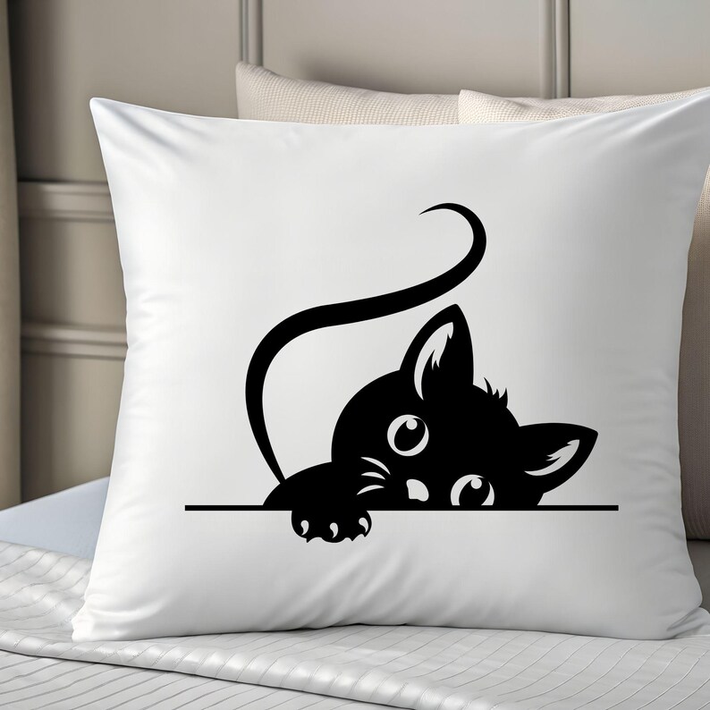 Peeking Cat Clipart Bundle, SVG PNG EPS, Cricut Silhouette Cut Files ...
