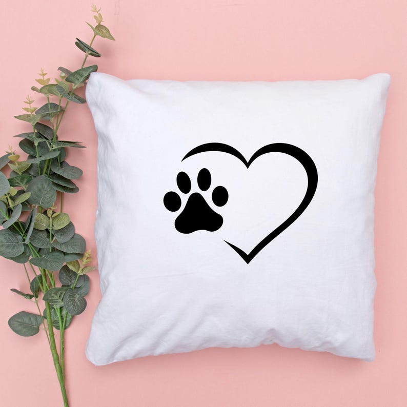 Heart Paw Svg Bundle, paw Print Clipart Silhouette,dog Cat Paw Vector ...