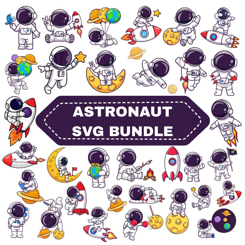 Space Kids Silhouette - Etsy UK