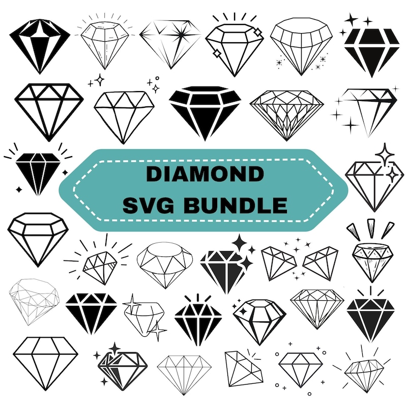 Diamond Svg - Etsy