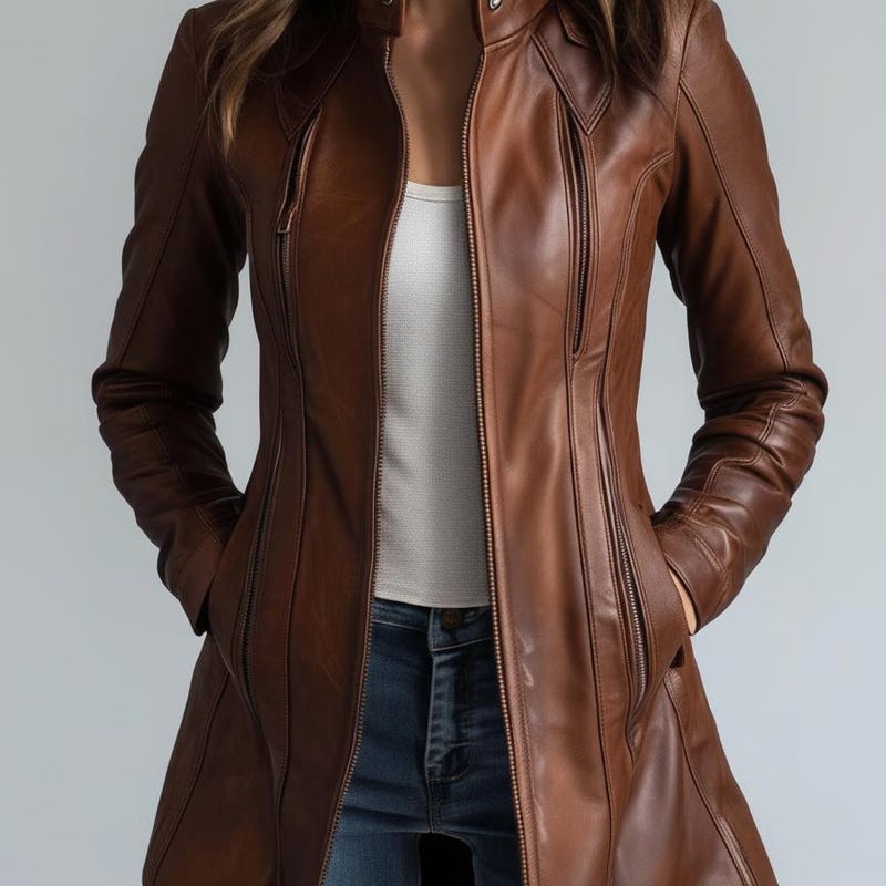 Lederjacke Damen Vintage
