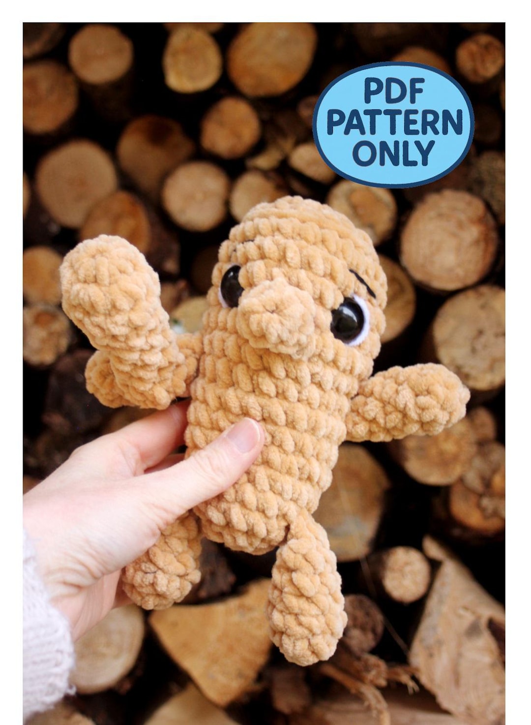 Tiny Timber Brainrot Crochet Pattern PDF | Cute Amigurumi Plush | Plush ...