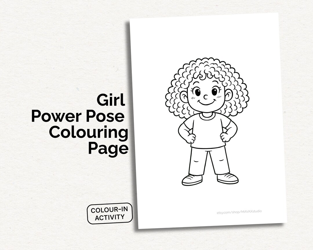 Girls Coloring Page – Empowering Character Printable | Inclusive ...