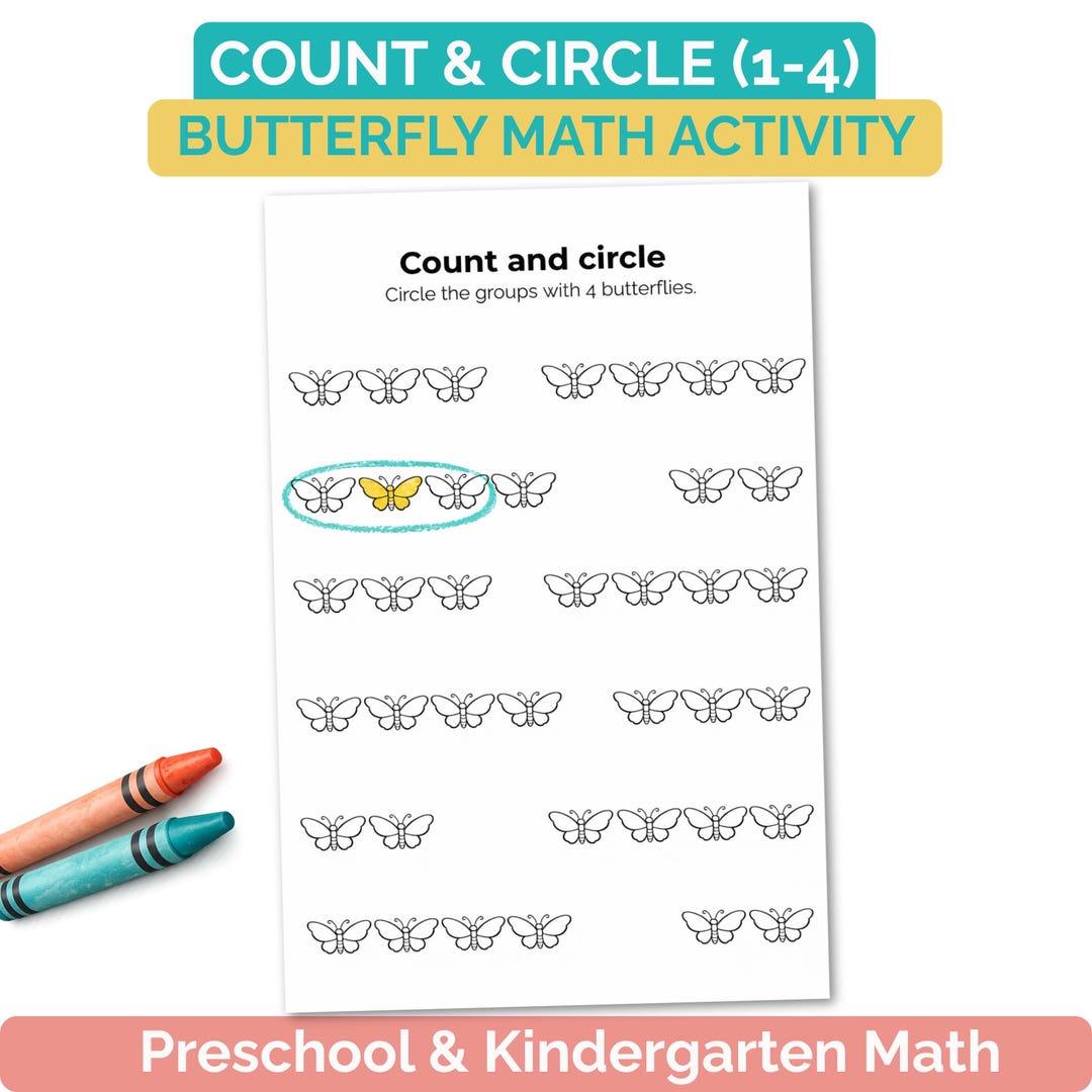 Count & Circle Worksheet – Kindergarten + Reception Math Activity ...