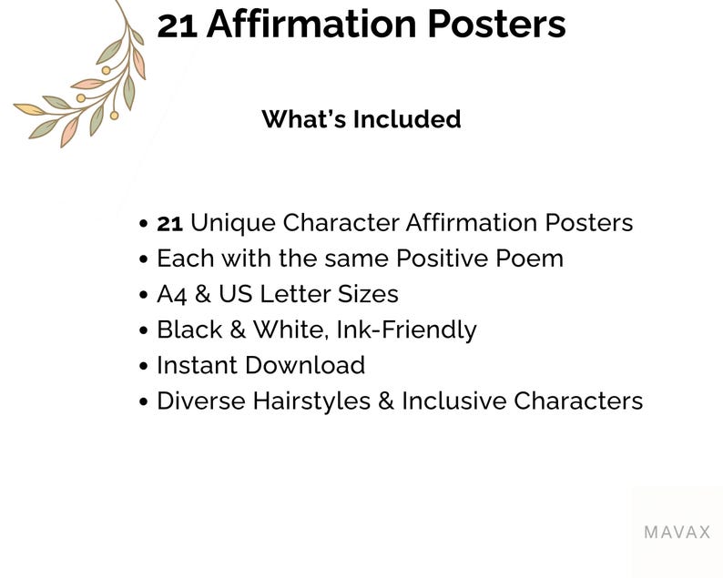 21 Girls Affirmation Posters Printable | Inclusive Kids Colouring Pages ...