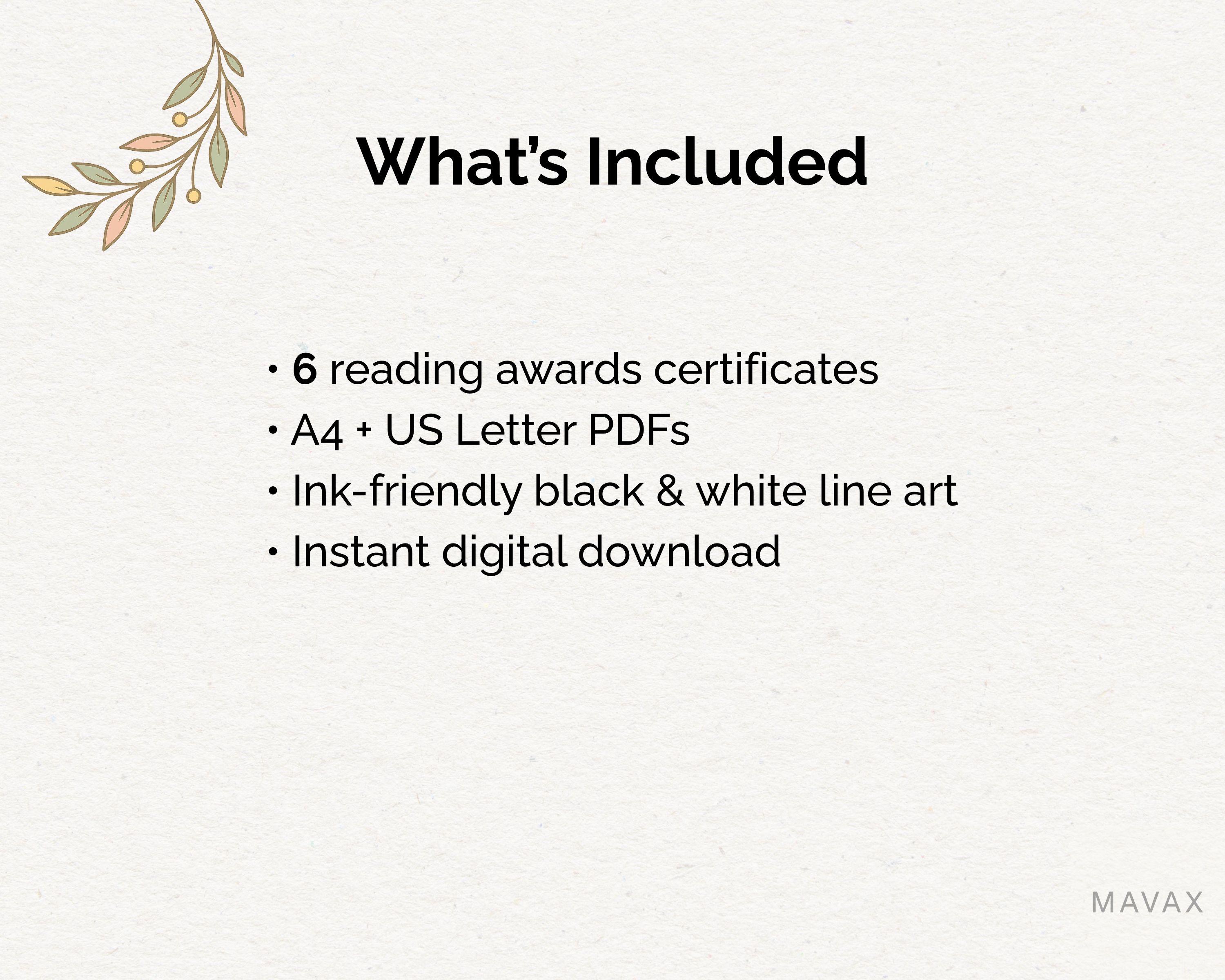 Reading Award Certificate Printable | World Book Day | Kids Reading ...