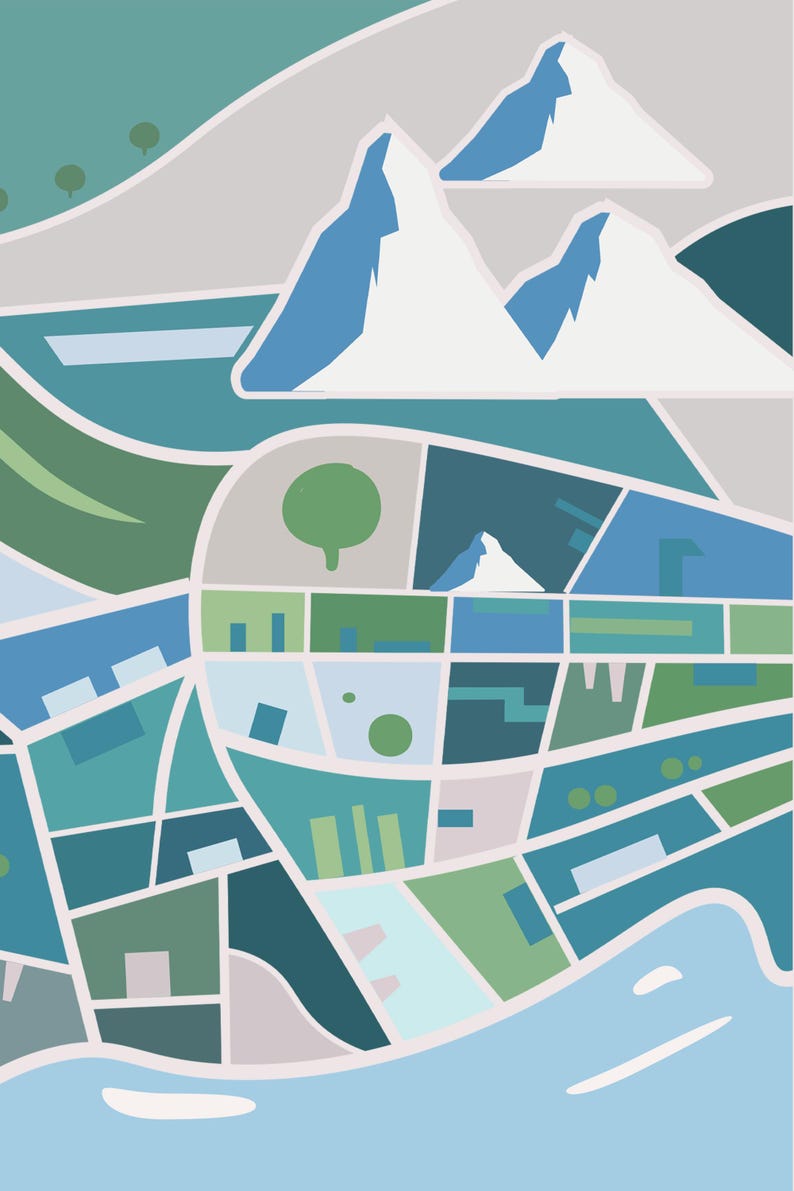 Mapa de Anchorage para Imprimir | Arte Abstrata da Cidade | Decoração ...