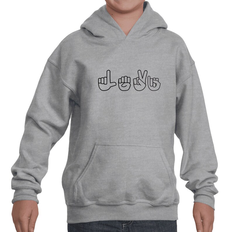 Personalized Sign Language ASL Kids' Youth Hoodie - Etsy Singapore