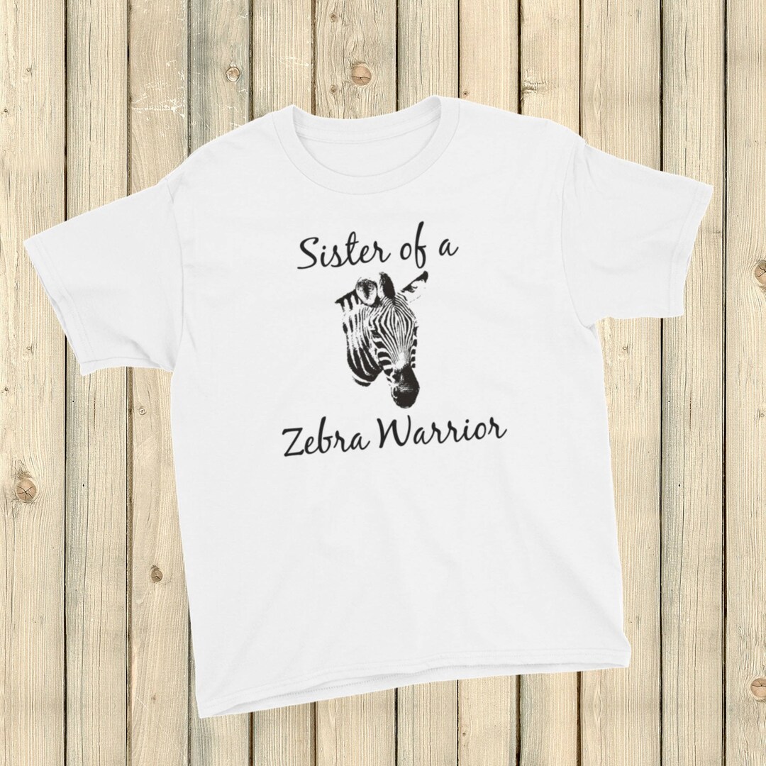 Sister of a Zebra Warrior Rare Disease Ehlers Danlos EDS Kids' Shirt ...