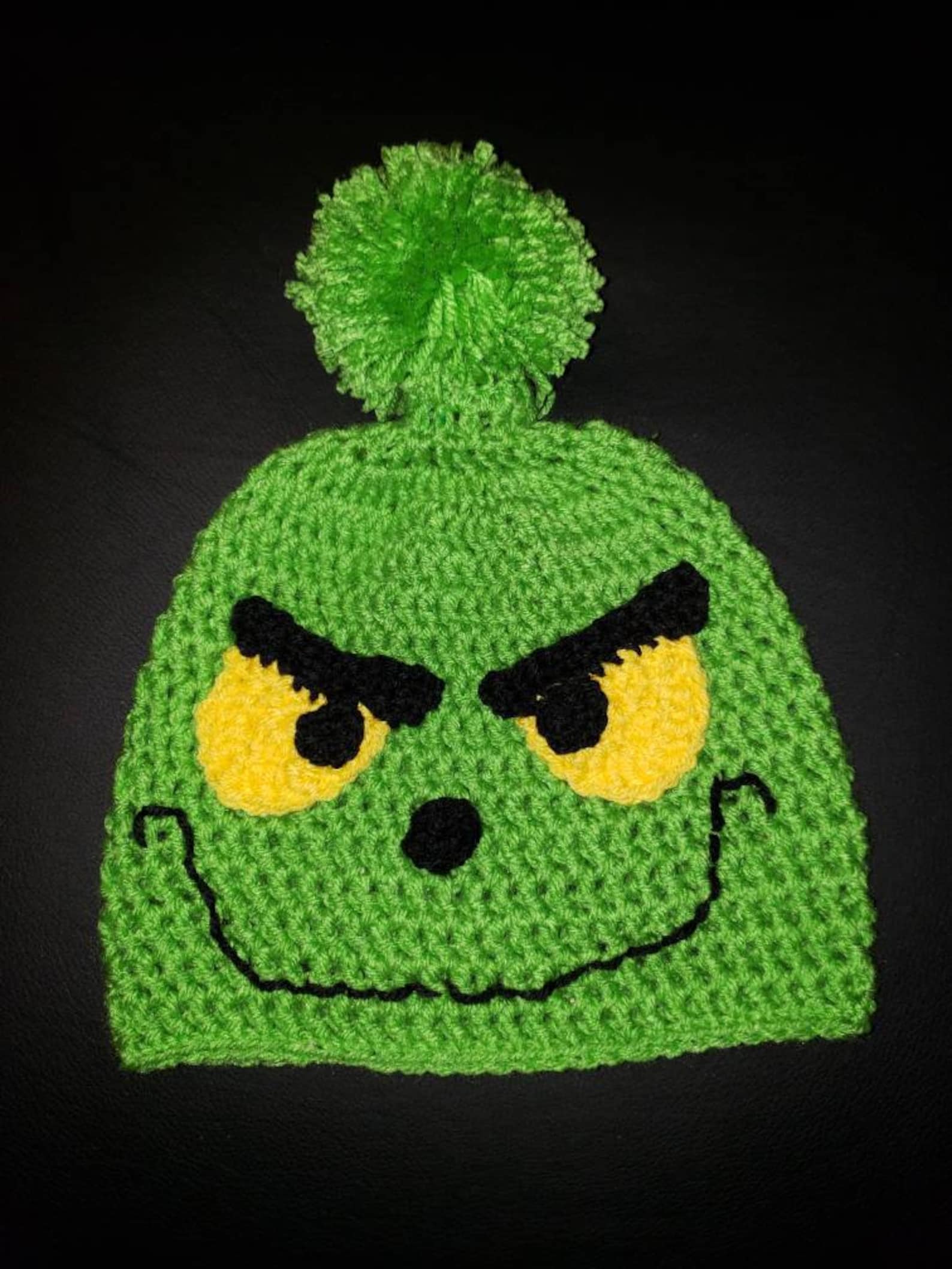 Crochet Beanie, Crochet Hat, Grinch, Winter Hats, Green, Christmas ...